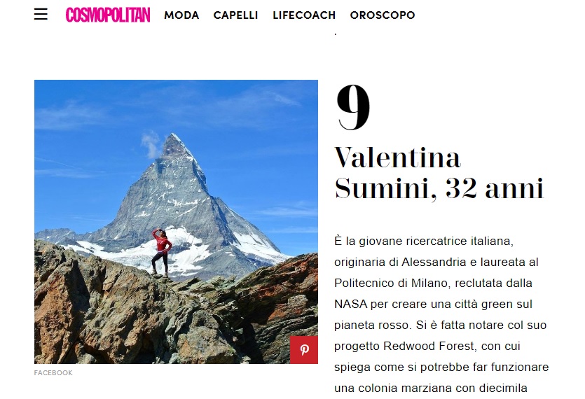 Valentina Sumini tra le 9 Millennial che stanno cambiando il mondo