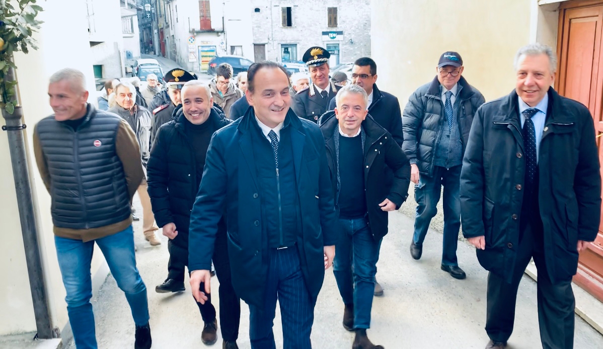 La visita del presidente del Piemonte Alberto Cirio a Ponzone