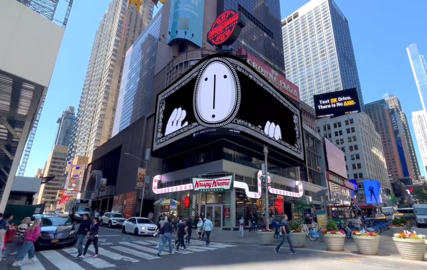 Il video completo dell'opera di Lele Gastini a Times Square