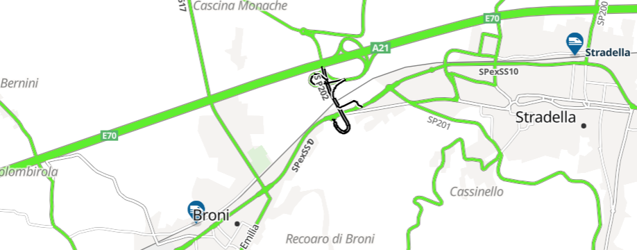 Riapre la rampa della SS10 Padana Inferiore a Broni