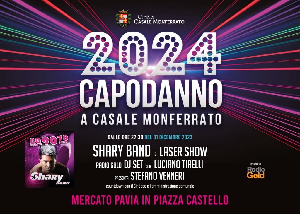 Casale festeggia il 31 con Shary Band laser show e Radio Gold