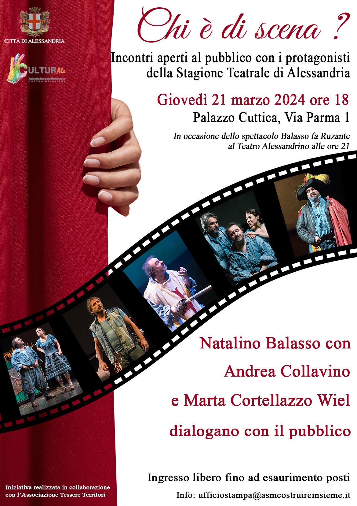 "Chi è di scena?": il 21 marzo Balasso e il cast di "Balasso fa Ruzante ...