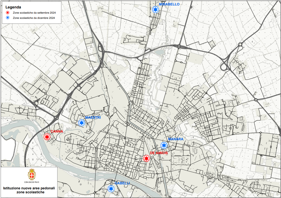 Aree pedonali scolastiche: Comune di Pavia sperimenta zone "car free"