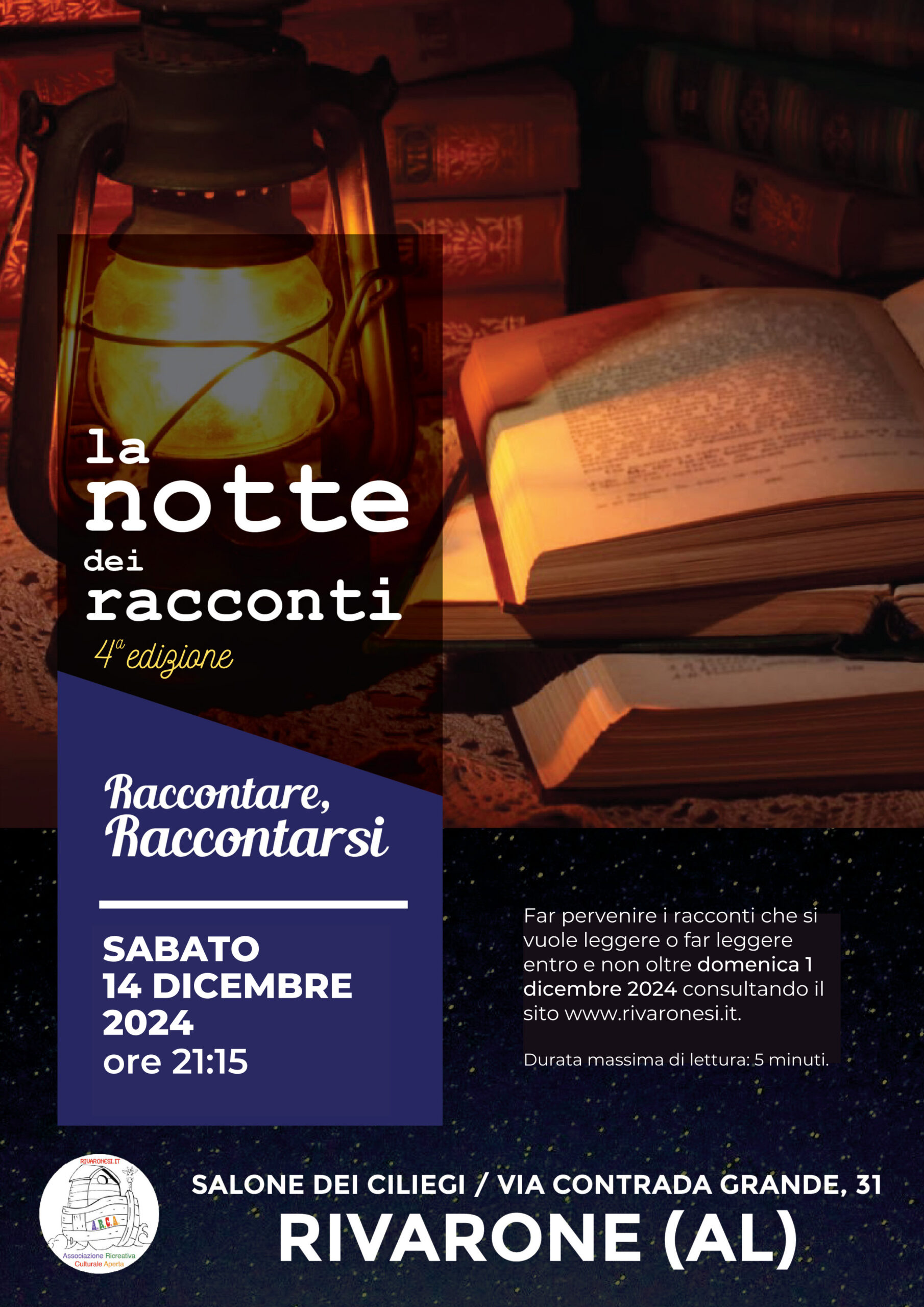 Torna la "Notte dei racconti" a Rivarone: inviate le store entro il ...