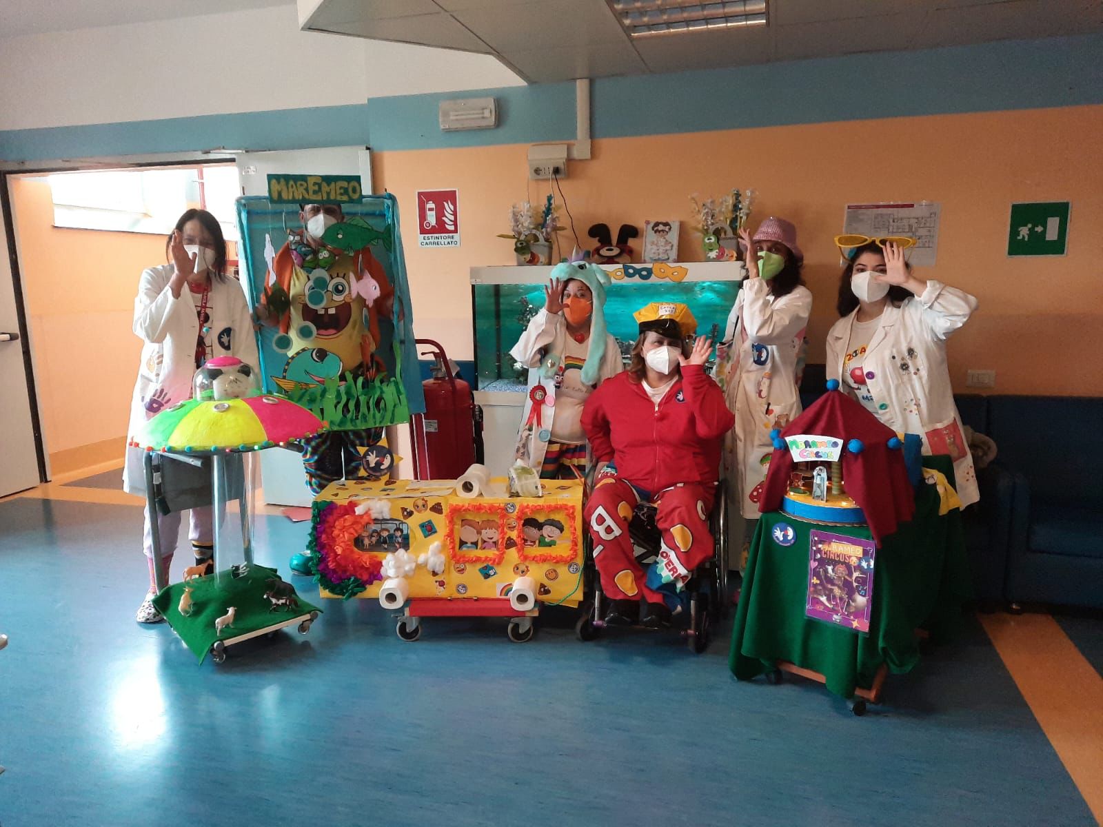 Grazie ai Clown Marameo anche all'Ospedale Infantile è Carnevale