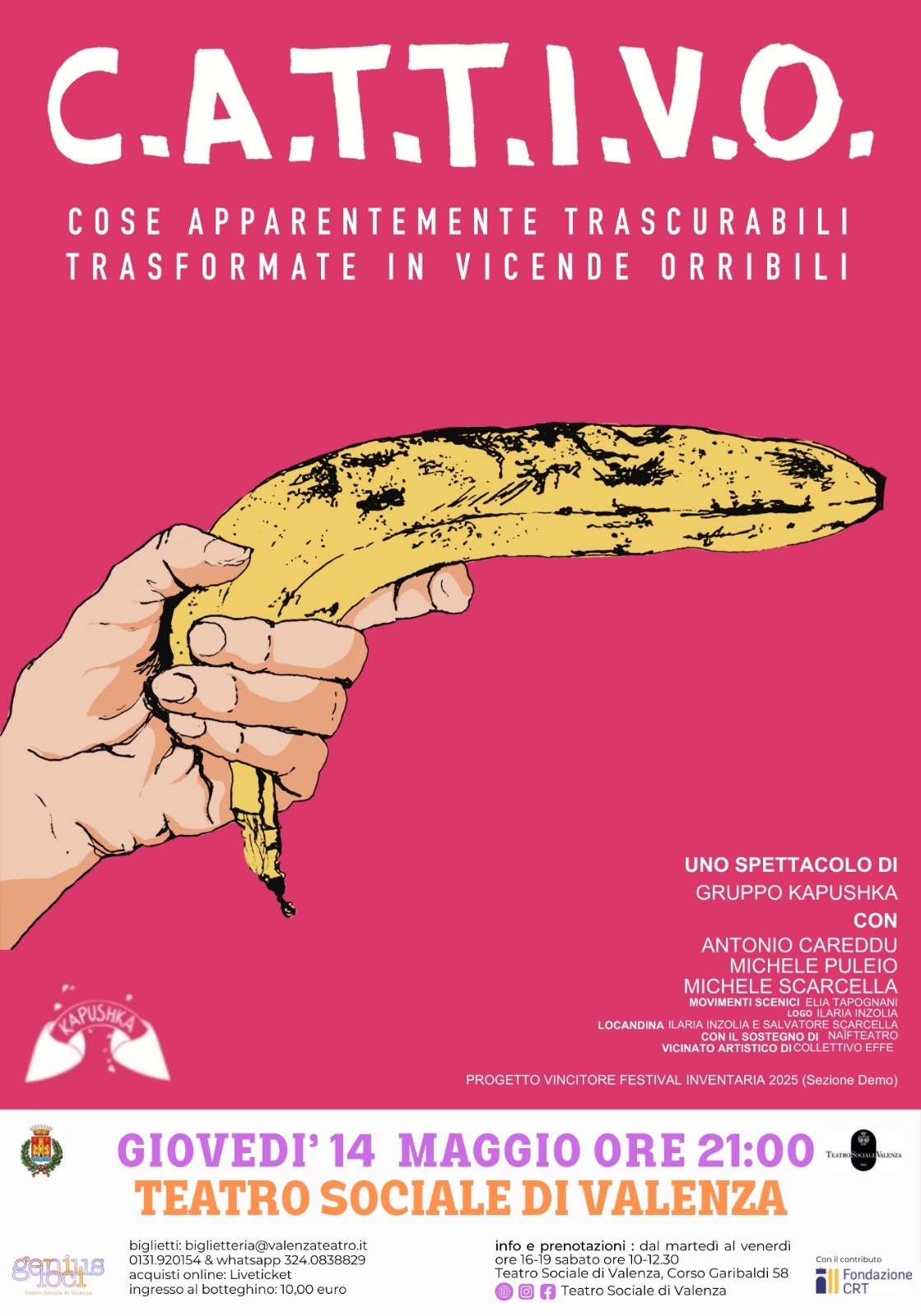 Secondo appuntamenti di Genius Loci a Valenza il 14 maggio con C.A.T.T ...